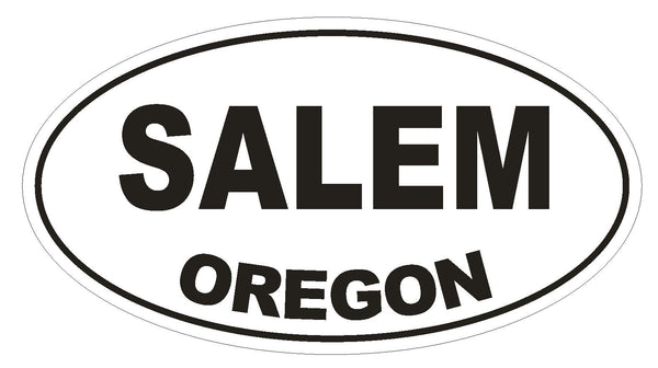 Salem Oregon Oval Bumper Sticker or Helmet Sticker D1643 Euro Oval ...