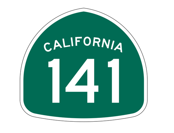 California State Route 141 Sticker Decal R1213 Highway Sign – Winter ...