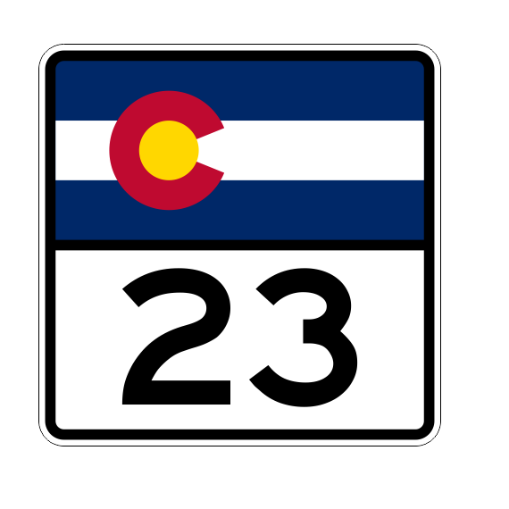 Colorado State Highway 23 Sticker Decal R1790 Highway Sign – Winter ...