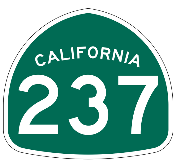 California State Route 237 Sticker Decal R1293 Highway Sign – Winter ...