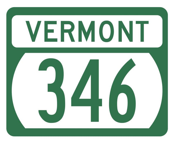 Vermont State Highway 346 Sticker Decal R5352 Highway Route Sign ...