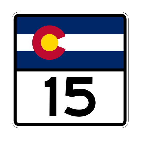 Colorado State Highway 15 Sticker Decal R1785 Highway Sign – Winter ...