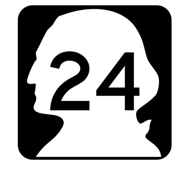 Washington State Route 24 Sticker R2794 Highway Sign Road Sign – Winter ...