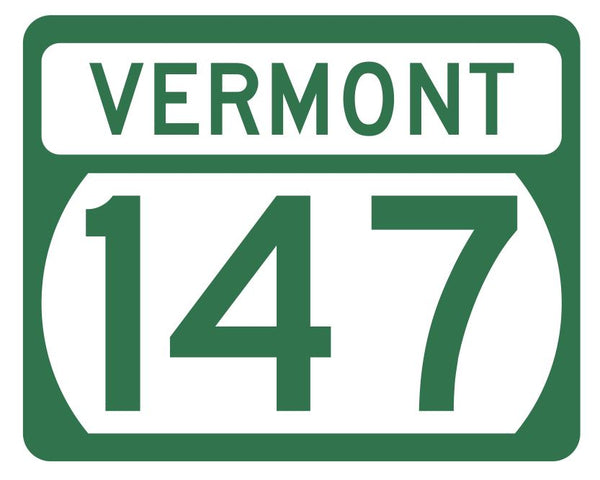 Vermont State Highway 147 Sticker Decal R5337 Highway Route Sign ...