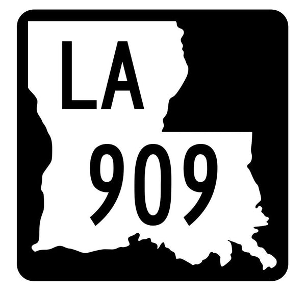 Louisiana State Highway 909 Sticker Decal R6188 Highway Route Sign ...