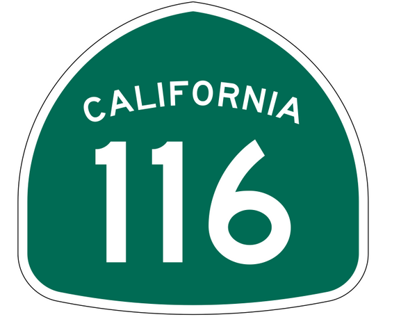 California State Route 116 Sticker Decal R1192 Highway Sign – Winter ...