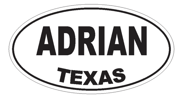 Adrian Texas Oval Bumper Sticker or Helmet Sticker D3126 Euro Oval ...