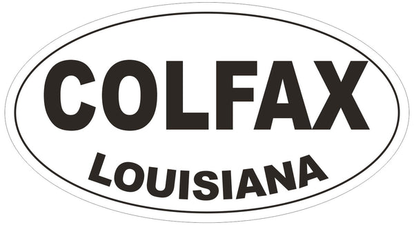 Colfax Louisiana Oval Bumper Sticker or Helmet Sticker D3803 – Winter ...