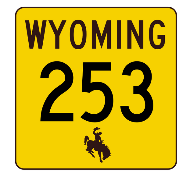 Wyoming Highway 253 Sticker R3485 Highway Sign – Winter Park Products