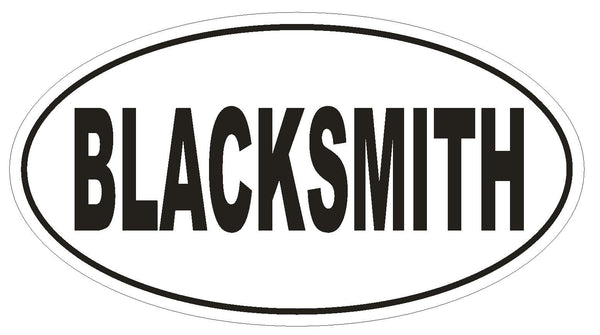 BLACKSMITH Oval Bumper Sticker or Helmet Sticker D1794 Euro Oval ...