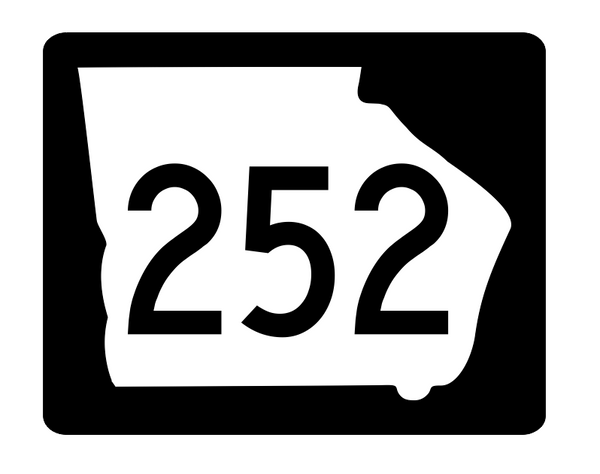 Georgia State Route 252 Sticker R3918 Highway Sign – Winter Park Products