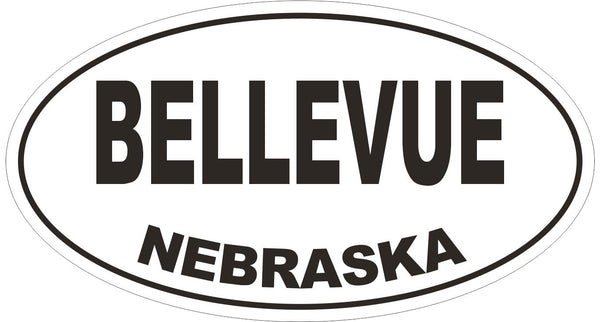 Bellevue Nebraska Oval Bumper Sticker or Helmet Sticker D5008 – Winter ...