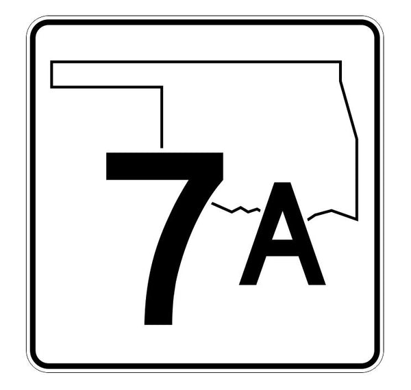 Oklahoma State Highway 7A Sticker Decal R5561 Highway Route Sign ...