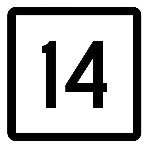 Connecticut State Highway 14 Sticker Decal R5061 Highway Route Sign ...