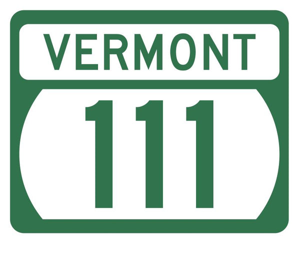 Vermont State Highway 111 Sticker Decal R5317 Highway Route Sign ...