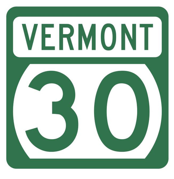Vermont State Highway 30 Sticker Decal R5284 Highway Route Sign ...