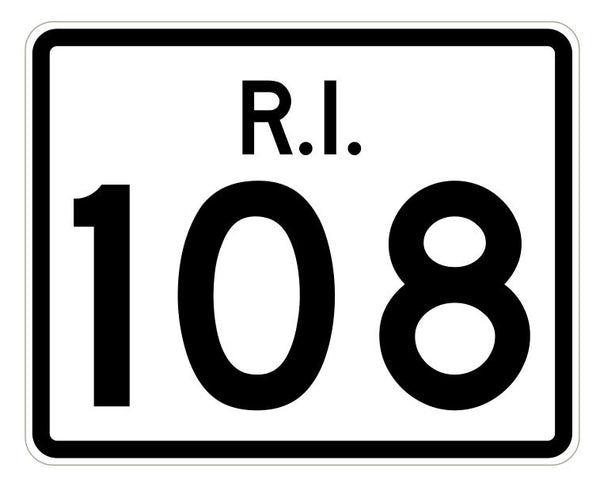 Rhode Island State Road 108 Sticker R4243 Highway Sign Road Sign Decal ...