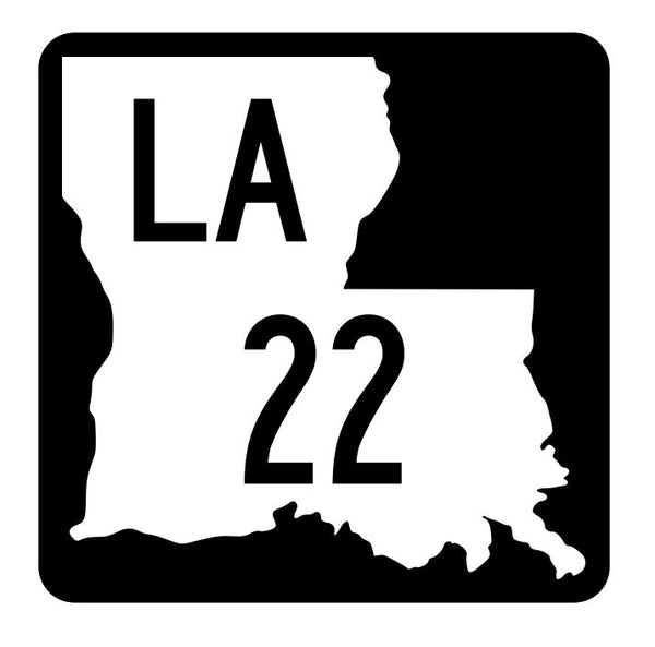Louisiana State Highway 22 Sticker Decal R5749 Highway Route Sign ...