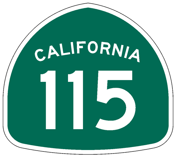 California State Route 115 Sticker Decal R1011 Highway Sign Road Sign ...
