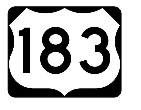 US Route 183 Sticker R2132 Highway Sign Road Sign – Winter Park Products