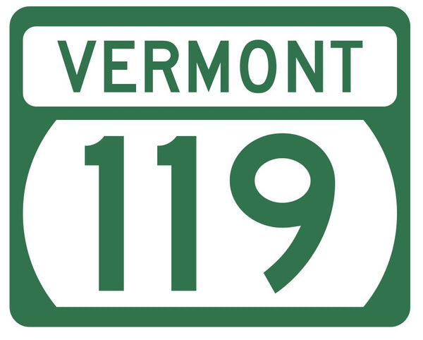 Vermont State Highway 119 Sticker Decal R5324 Highway Route Sign ...