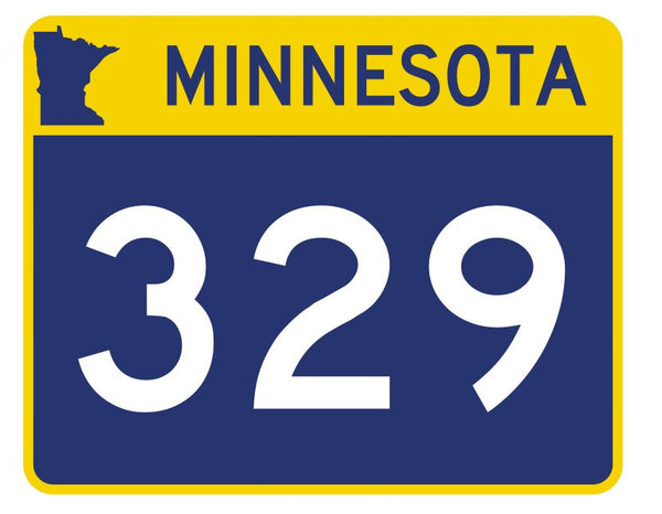 Minnesota State Highway 329 Sticker Decal R5043 Highway Route sign ...