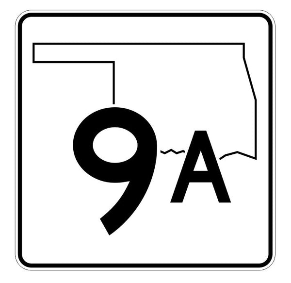 Oklahoma State Highway 9A Sticker Decal R5565 Highway Route Sign ...
