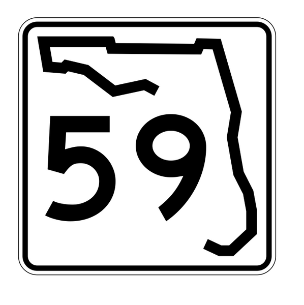 Florida State Road 59 Sticker Decal R1393 Highway Sign – Winter Park ...