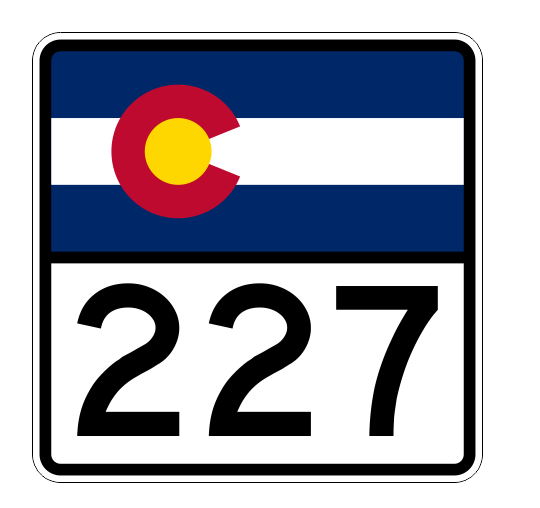 Colorado State Highway 227 Sticker Decal R2229 Highway Sign – Winter ...