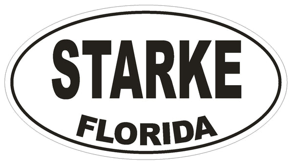 Starke Florida Oval Bumper Sticker or Helmet Sticker D1336 Euro Oval ...