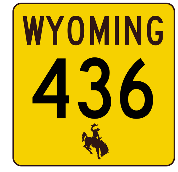 Wyoming Highway 436 Sticker R3545 Highway Sign – Winter Park Products