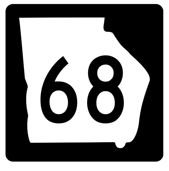 Georgia State Route 68 Sticker R3614 Highway Sign – Winter Park Products