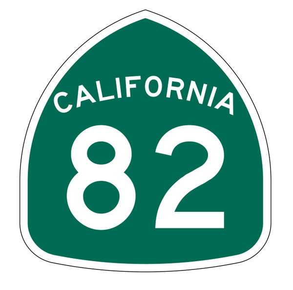 California State Route 82 Sticker Decal R1166 Highway Sign – Winter ...