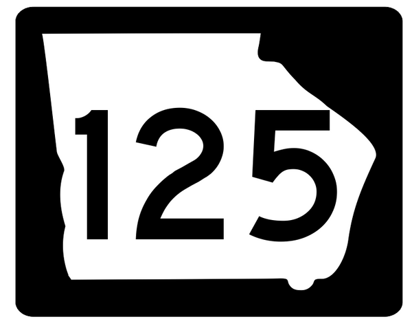 Georgia State Route 125 Sticker R3667 Highway Sign – Winter Park Products