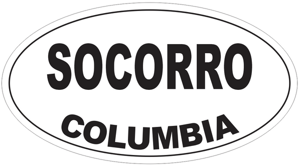 Socorro Columbia Oval Bumper Sticker or Helmet Sticker D4687 – Winter ...