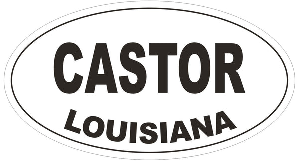 Castor Louisiana Oval Bumper Sticker or Helmet Sticker D3796 – Winter ...