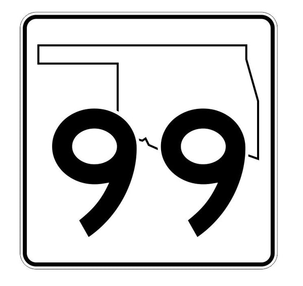Oklahoma State Highway 99 Sticker Decal R5677 Highway Route Sign ...