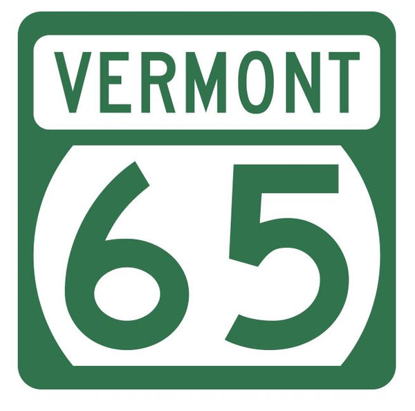 Vermont State Highway 65 Sticker Decal R5294 Highway Route Sign ...