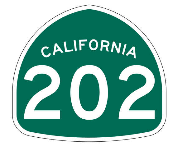 California State Route 202 Sticker Decal R1263 Highway Sign – Winter ...