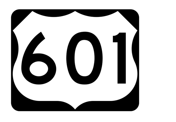 US Route 601 Sticker R2211 Highway Sign Road Sign – Winter Park Products