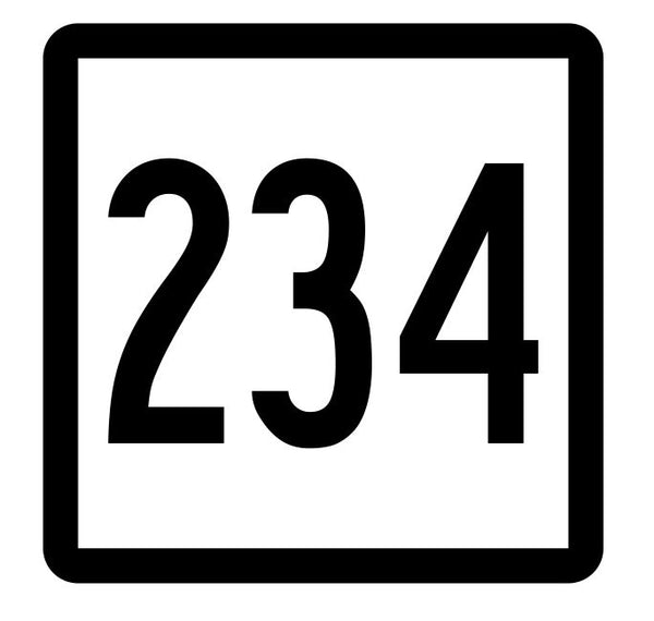 Connecticut State Route 234 Sticker Decal R5226 Highway Route Sign ...