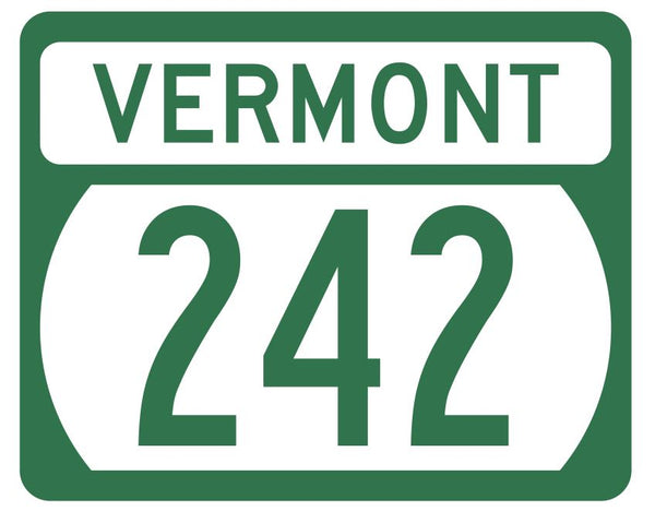 Vermont State Highway 242 Sticker Decal R5344 Highway Route Sign ...
