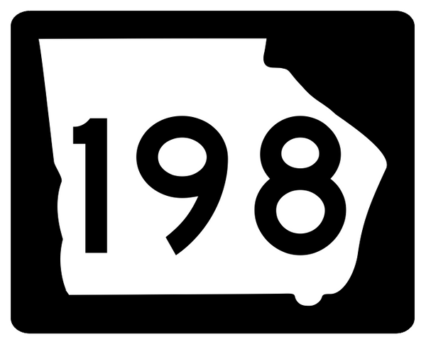 Georgia State Route 198 Sticker R3864 Highway Sign – Winter Park Products