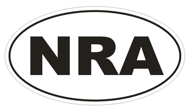 NRA Oval Bumper Sticker or Helmet Sticker D563 Laptop Cell Guns Euro O ...