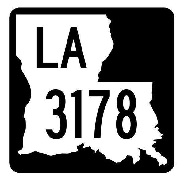 Louisiana State Highway 3178 Sticker Decal R6545 Highway Route Sign ...