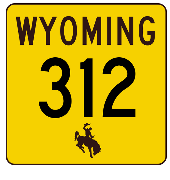 Wyoming Highway 312 Sticker R3503 Highway Sign – Winter Park Products