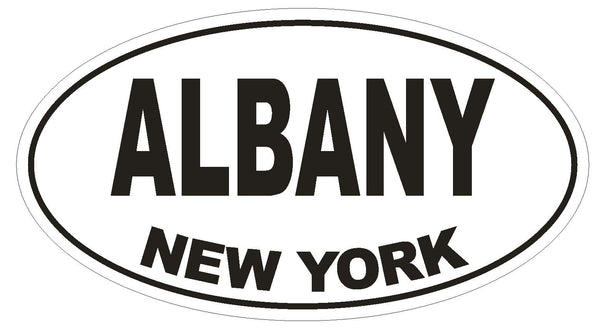 Albany New York Oval Bumper Sticker or Helmet Sticker D1483 Euro Oval ...