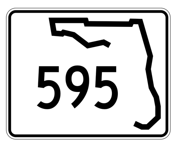 Florida State Road 595 Sticker Decal R1643 Highway Sign – Winter Park ...