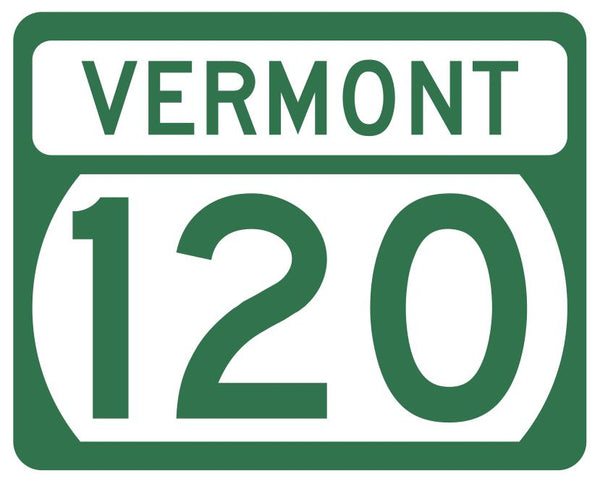 Vermont State Highway 120 Sticker Decal R5325 Highway Route Sign ...