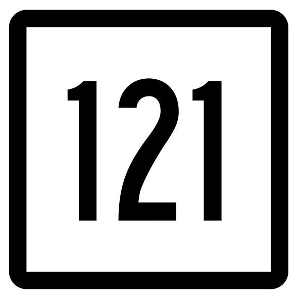 Connecticut State Highway 121 Sticker Decal R5138 Highway Route Sign ...